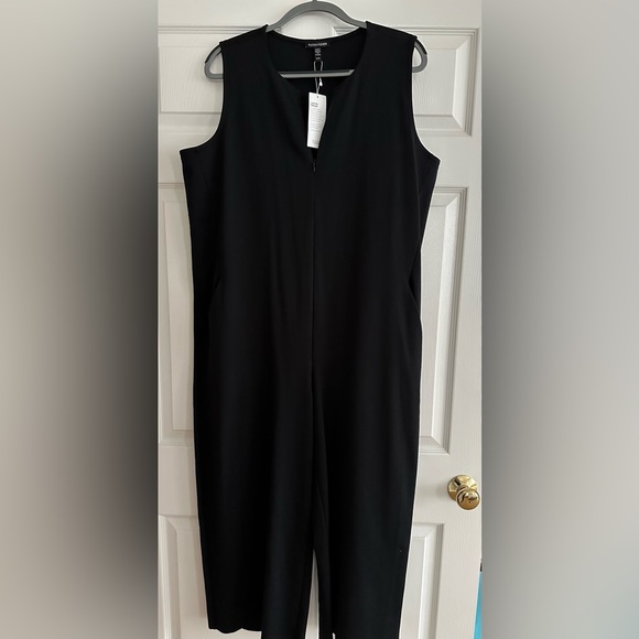 Eileen Fisher | Pants & Jumpsuits | Eileen Fisher Xl Black Cotton ...